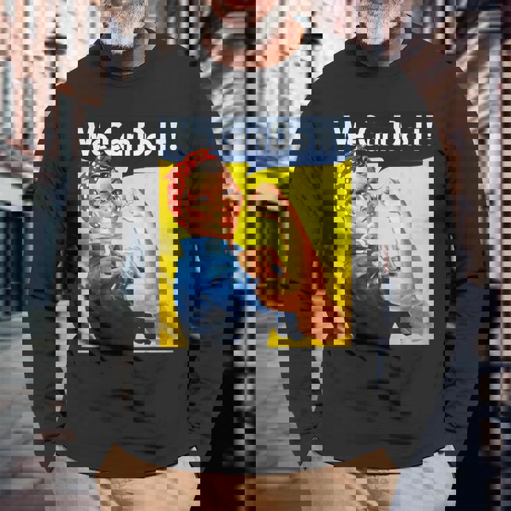 WE CAN DO IT Rosie The Riveter Feminist Icon Vintage Meme Long Sleeve T ...