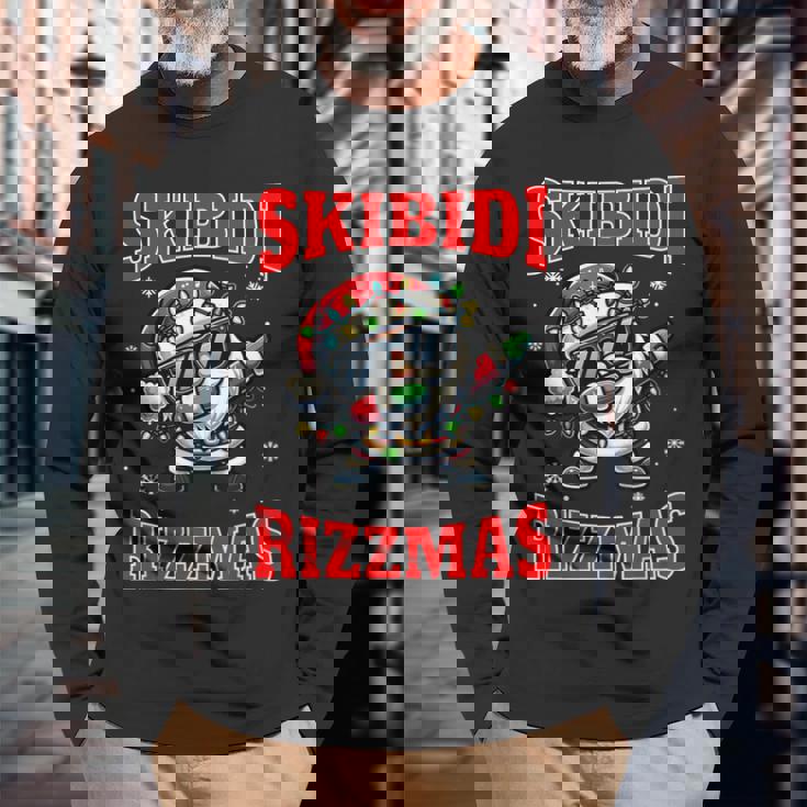 Skibidi Rizzmas Middle School Gen Alpha Christmas Kids Long Sleeve T ...