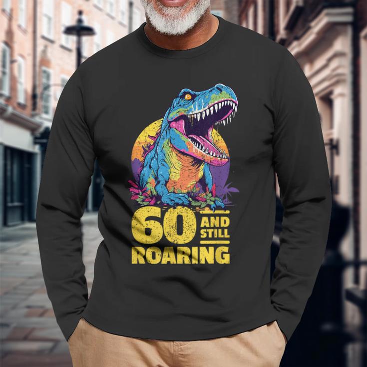 T-Rex Age 60 Year Old Dinosaur Milestone 60th Birthday Long Sleeve T ...