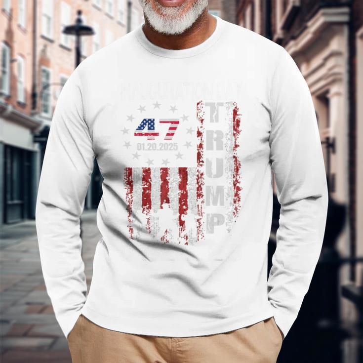 47Th President Donald Trump Inauguration Day 2025 USA Flag Long Sleeve ...