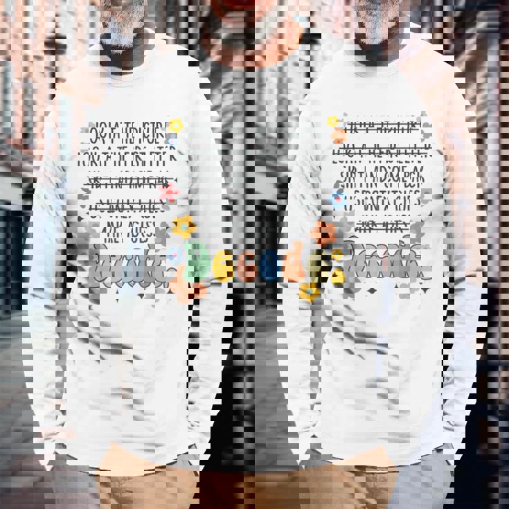 Reading Teacher Science Of Reading Literacy Groovy Decode Long Sleeve T ...