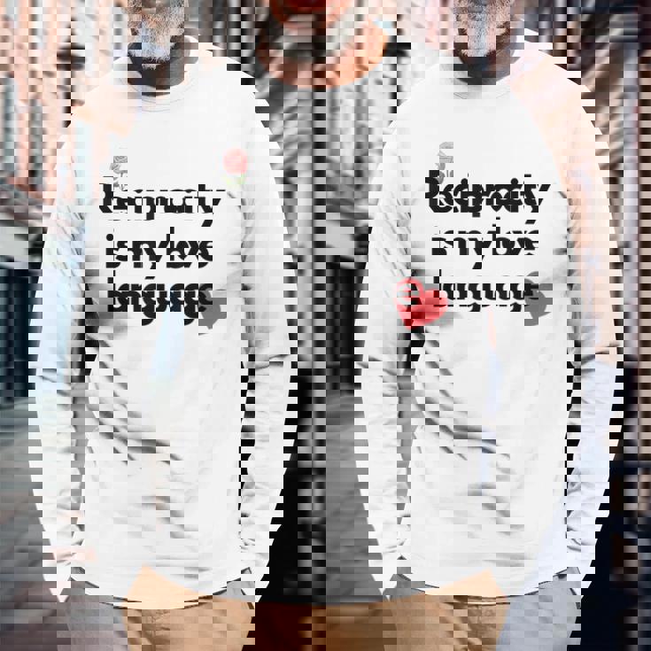 Reciprocity Is My Love Language Flower Red Heart Long Sleeve T-Shirt ...