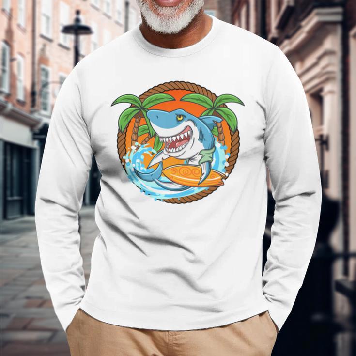 Surfing Shark Surfboard Surfer Life Salty Wife Rad Beach Bum Long ...