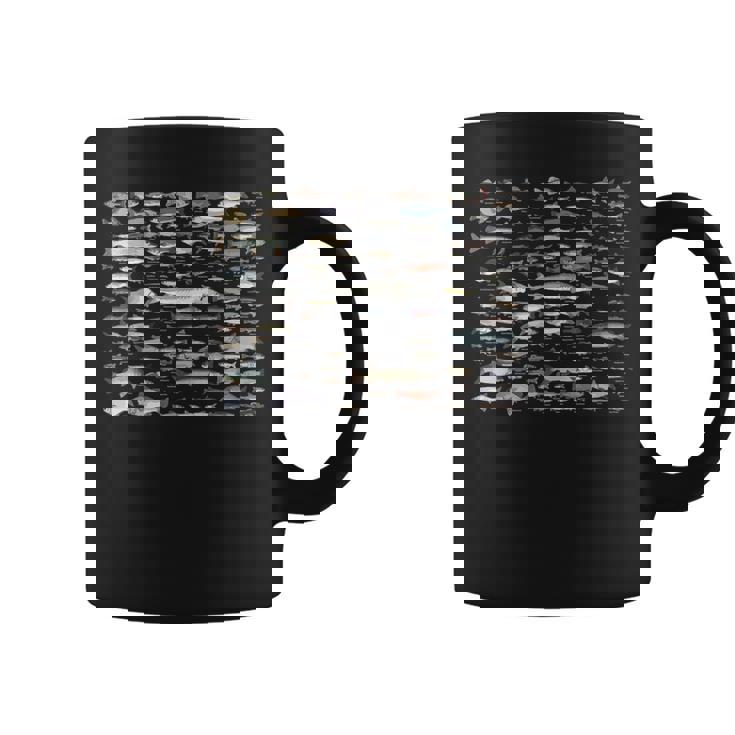 100 Types Of Freshwater Fish Species Fishing Graphic Print Coffee Mug ...