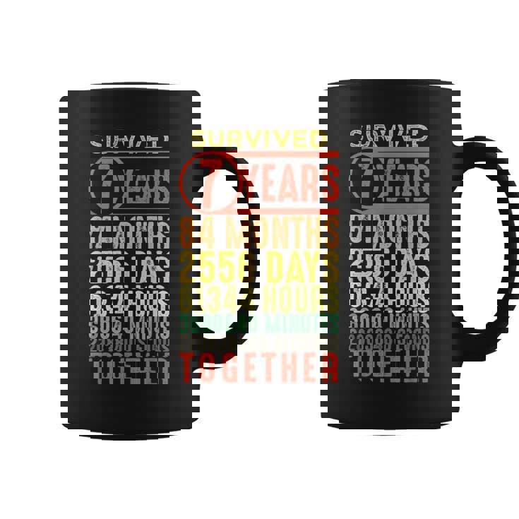 7 Year Anniversary Vintage 7th Wedding Marriage Couple Graphic Print ...