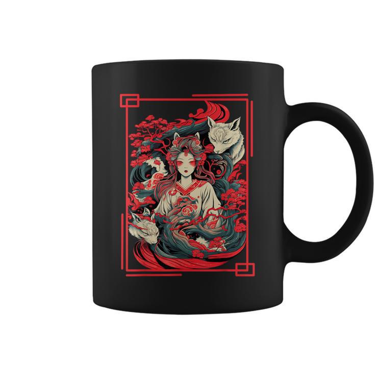 Antigua Deidad Japonesa Amaterasu Shinto Kami Sun Goddess Taza de café ...