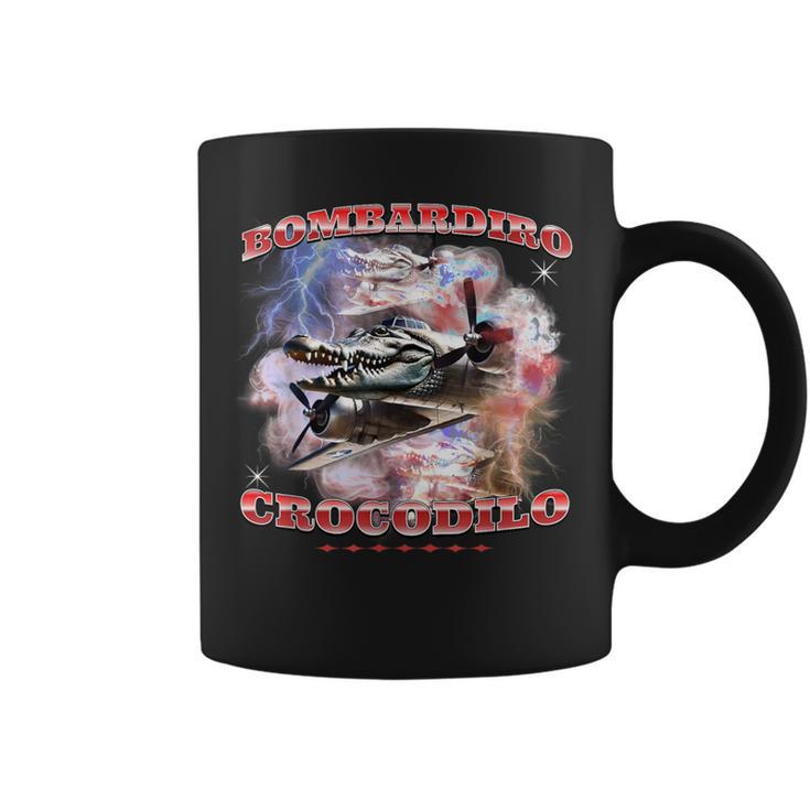 Bombardiro Crocodilo Italiano Brainrot Meme Cocodrilo Taza de café ...