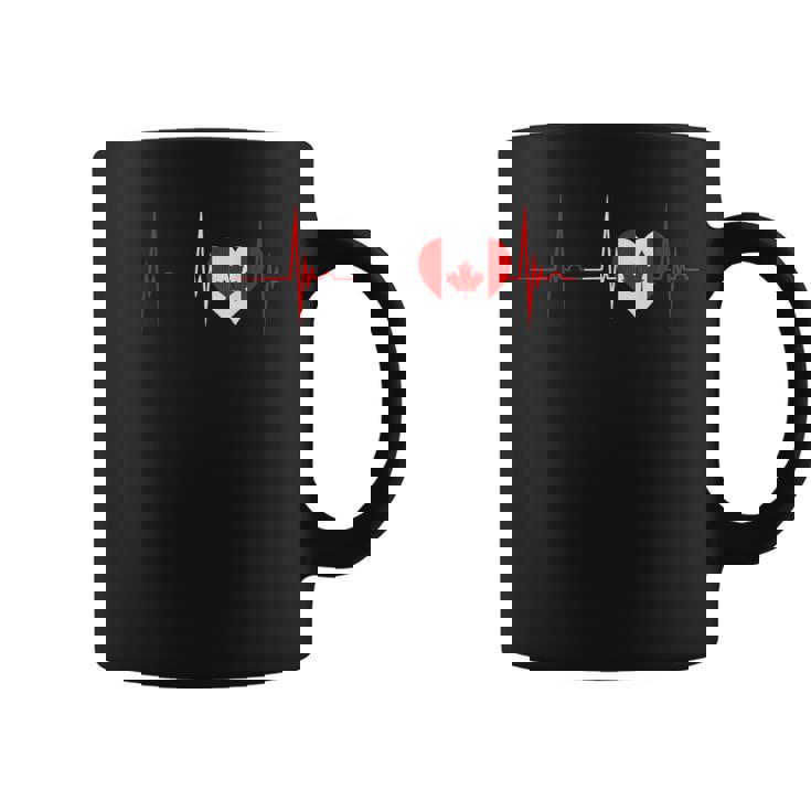 Canada Heart Canadian Heartbeat EKG Pulse Canadian Pride Graphic Print ...