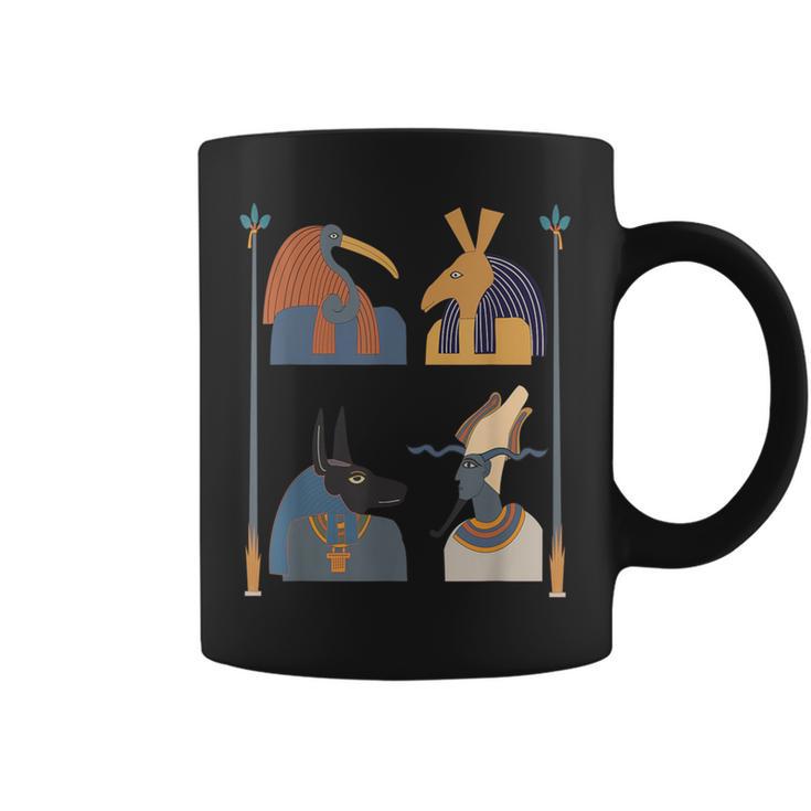 Dioses Egipcios Mitología Antigua Faraón Anubis Thoth Horus Taza de ...