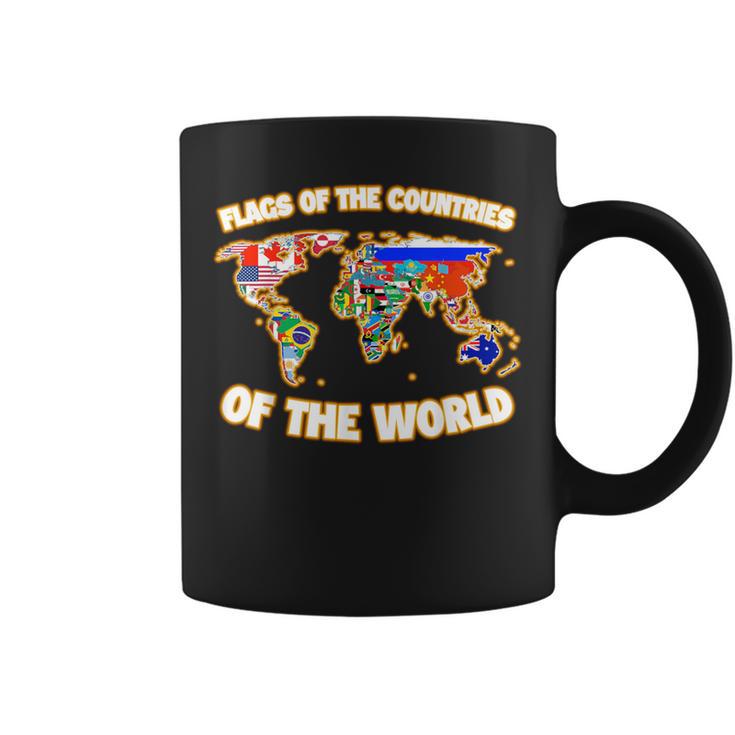 Flags Of The Countries Of The World Map International Graphic Print ...