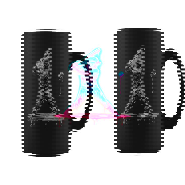 Ice Cream Drip Baseball Bat Baseball Player Coffee Mug | Mazezy