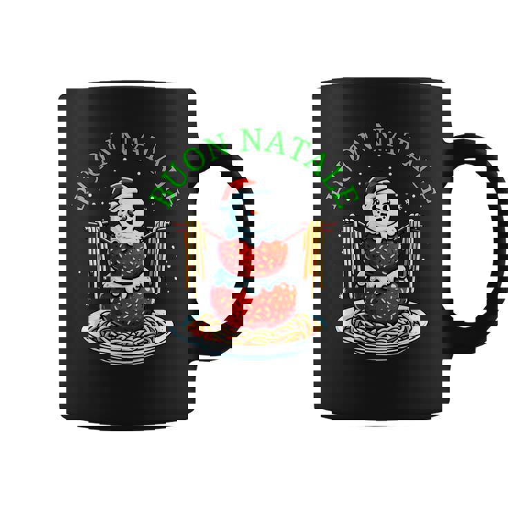 Italian Food Christmas Meatball Snowman Ugly Christmas Coffee Mug ...