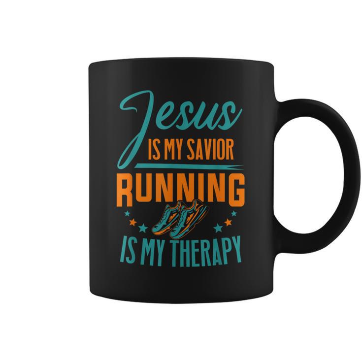 Marathoner Jesus Is My Savior Running Is My Therapy Marathon Graphic ...