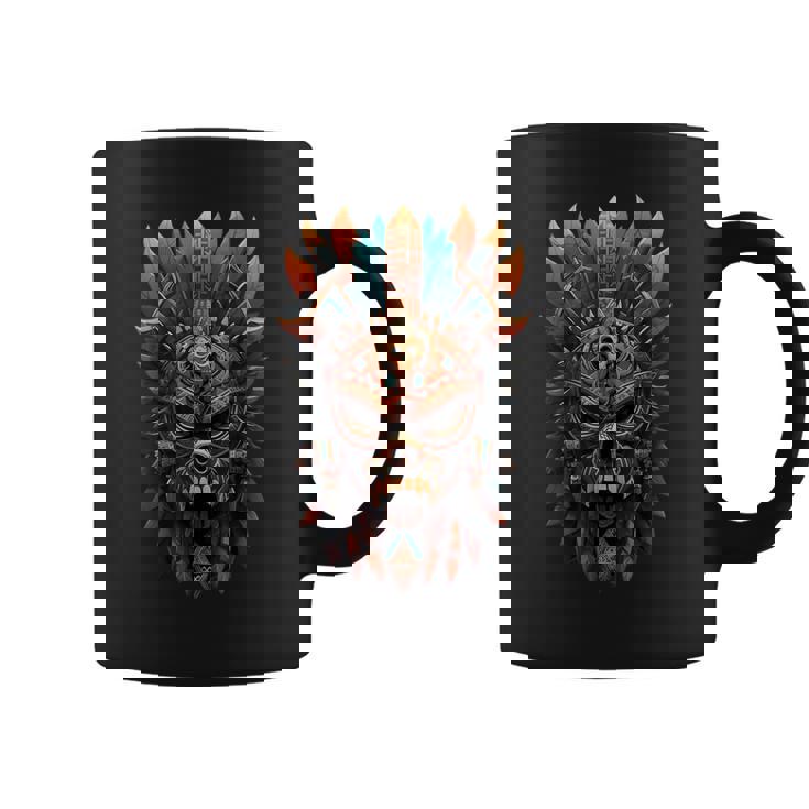 Mayan Skull Mask Aztec Warrior Ancient Mexican Civilization Graphic ...