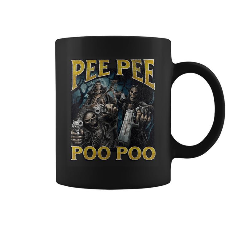 Peepee Poopoo Hard Skeleton Meme Bootleg Coffee Mug - Monsterry