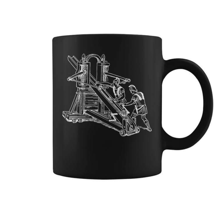 Roman Soldiers Firing Catapult War Technology T-Shirt Graphic Print ...