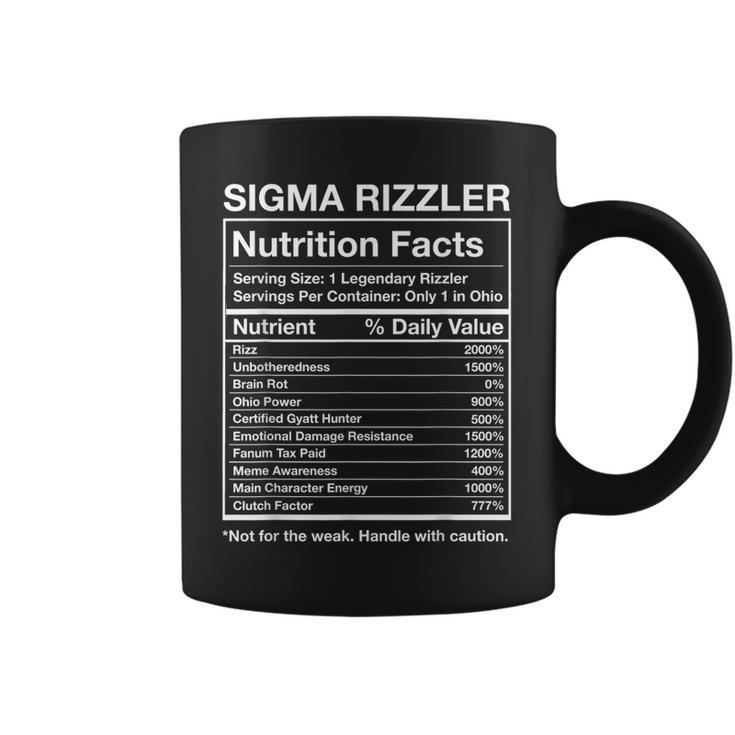 Sigma Rizzler Nutrition Facts- Rizz Brainrot Meme Coffee Mug - Seseable