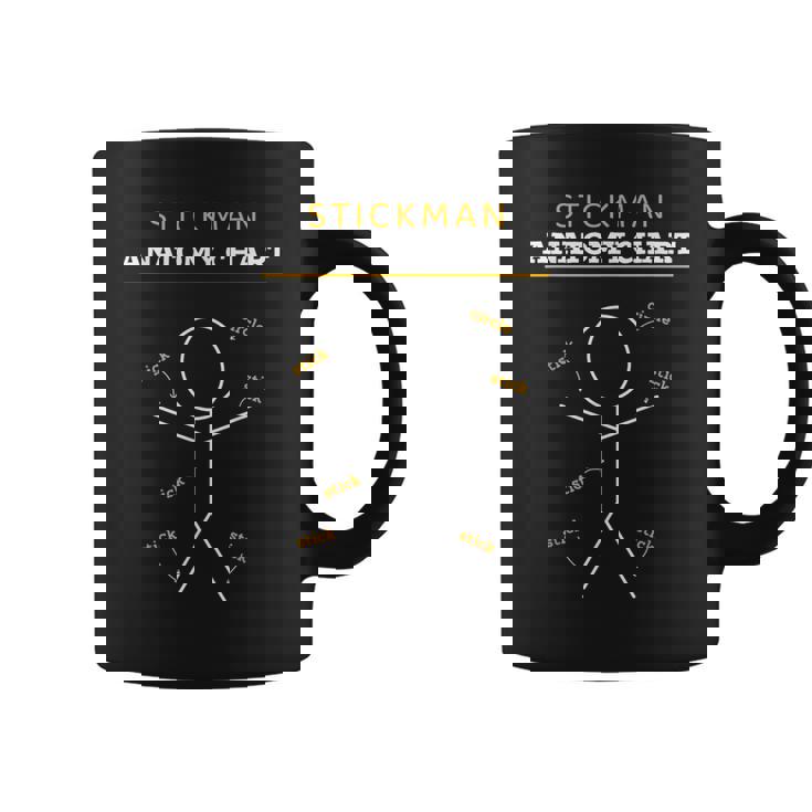 Stick Figures Anatomy Chart Anatomist Stickman Anatomy Graphic Print ...