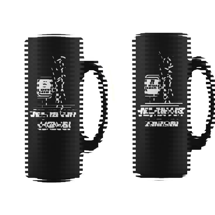 Well Thats Not A Good Sign I Fishing Stick Figure Graphic Print Coffee ...