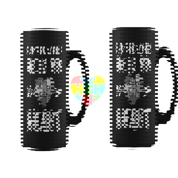 I Am His Voice He Is My Heart Autism Awareness Month Mom Dad Graphic ...