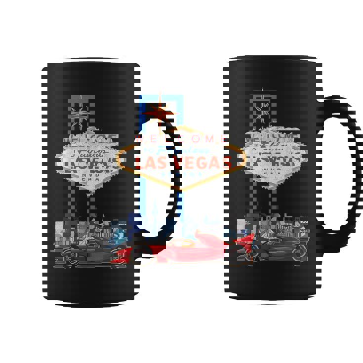 Welcome To Las Vegas Racing One Race Car Strip Formula Track Graphic Print Coffee Mug - Monsterry