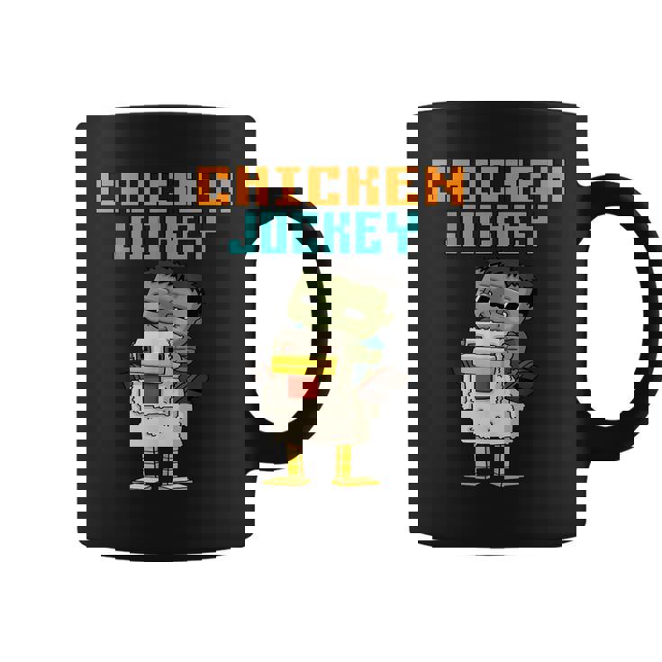 Zombie Chicken Zombie Jockey Pixel Gamer Graphic Coffee Mug | Mazezy