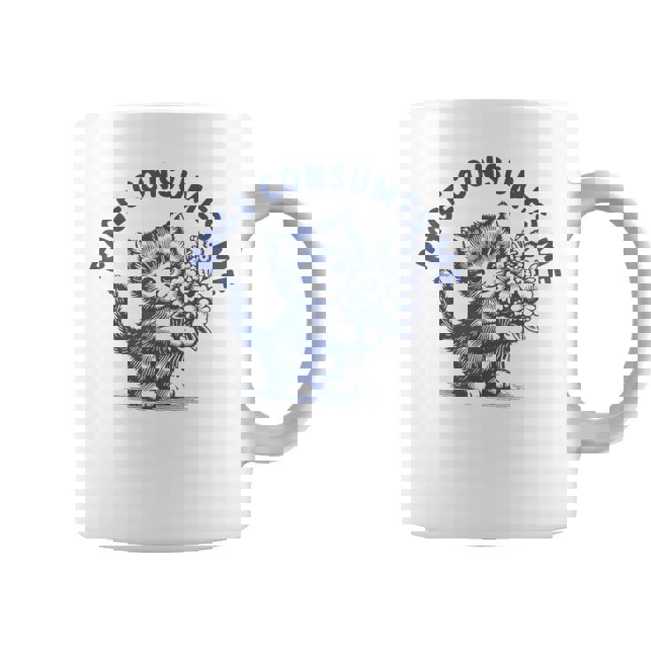 Rage Consumes Me Cat Flower Cute Kitty Cat Meme Coffee Mug - Monsterry
