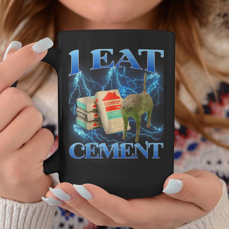 I Eat Cement Cat Meme Internet Memes Memes Gen-Z Coffee Mug - Seseable