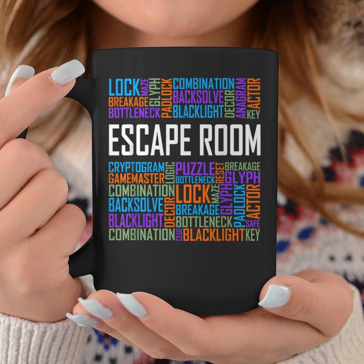 Escape Room Words Locked Room Enthusiast Graphic Print Coffee Mug ...