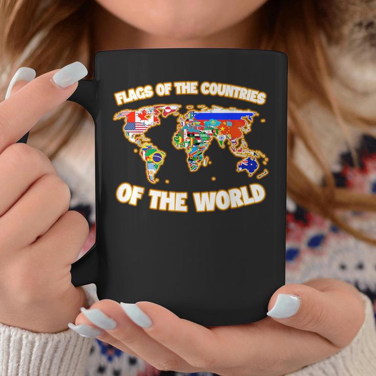 Flags Of The Countries Of The World Map International Graphic Print ...