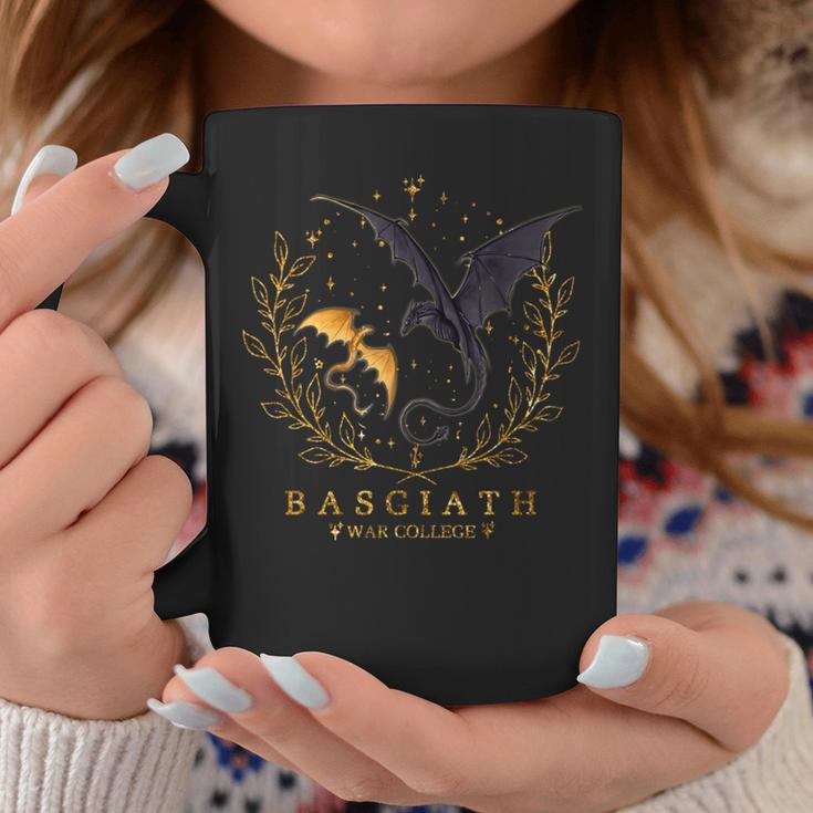 Fourth Wing Basgiath War College Bookish Gold Mens Coffee Mug | Mazezy
