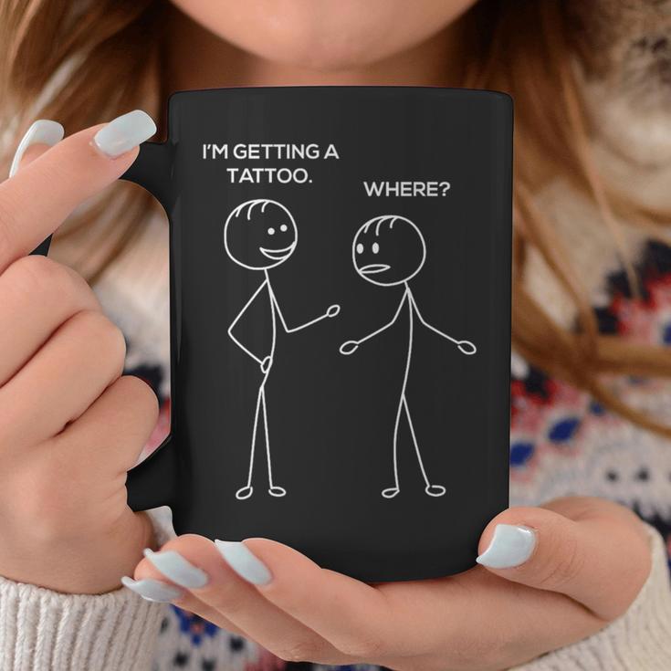 Funny Stick Figures Im Getting a Tattoo Design Premium Graphic Print ...