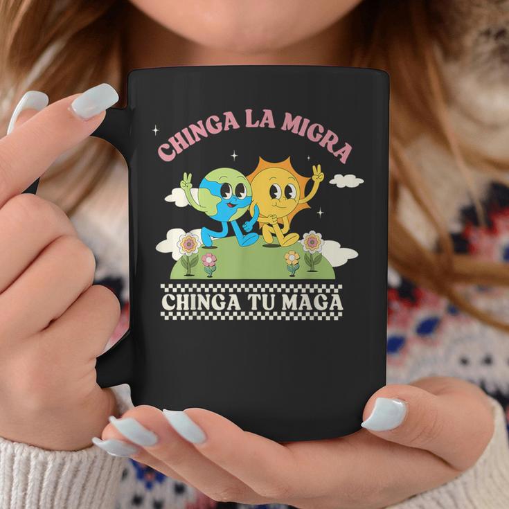 Retro Chinga La Migra Chinga Tu Maga Coffee Mug - Monsterry AU
