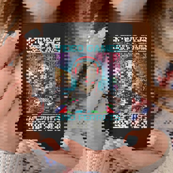 Video Games Gamer Gaming Ferret Coffee Mug - Monsterry