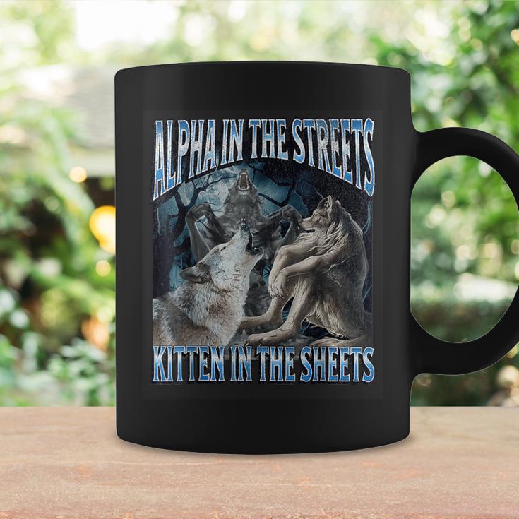 Alpha In The Streets Kitten Werewolf Wolf Meme Coffee Mug - Monsterry