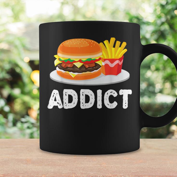 Bacon Cheeseburger Hamburger And French Fries Addict Graphic Print ...