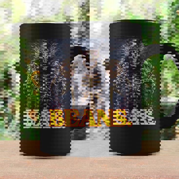Beans Enjoyer Cringe Hard Skeleton Meme Coffee Mug - Seseable