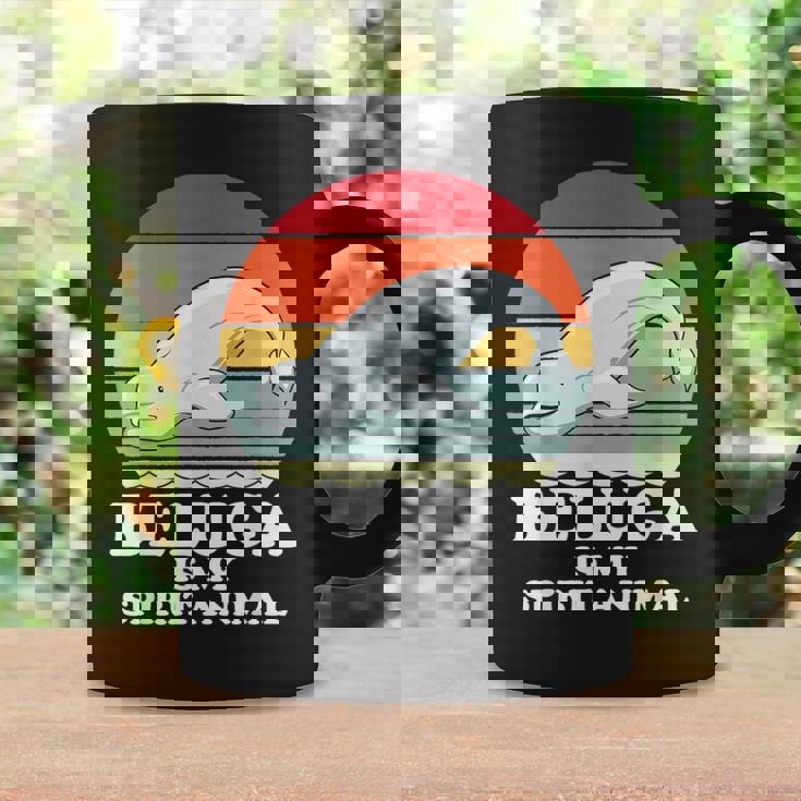 Beluga Whale Is My Spirit Animal As Belugas Retro Graphic Print Coffee ...