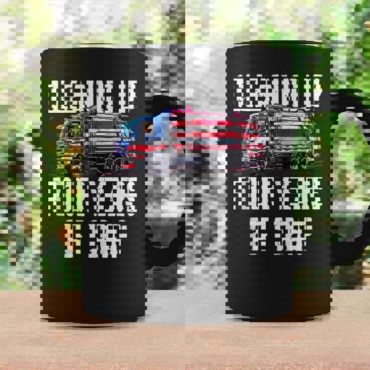 Cleaning Up Four Years Of Crap Trump Garbage Truck Tank Top Graphic ...