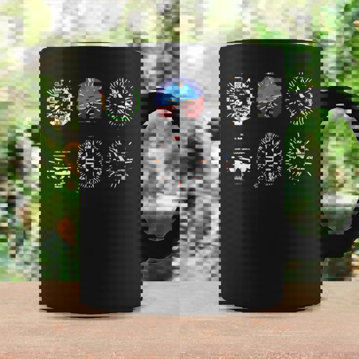 Cockpit Six Dials Flight Simulator Pilot Aircraft Graphic Print Coffee ...