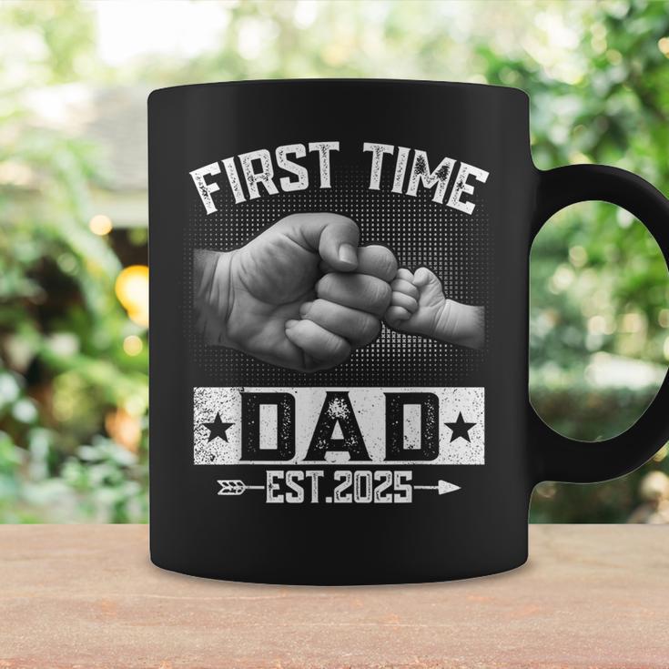 First Time Dad Est 2025 Fist Bump New Dad Father's Day Graphic Print ...