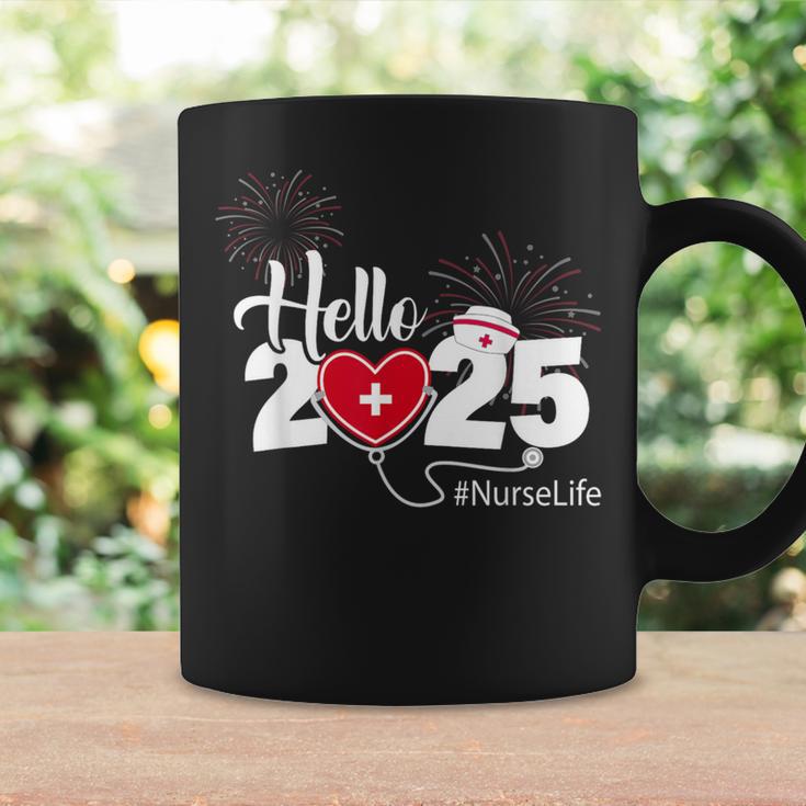 Hello 2025 Nurse Life Happy New Year 2025 Fireworks Graphic Print ...