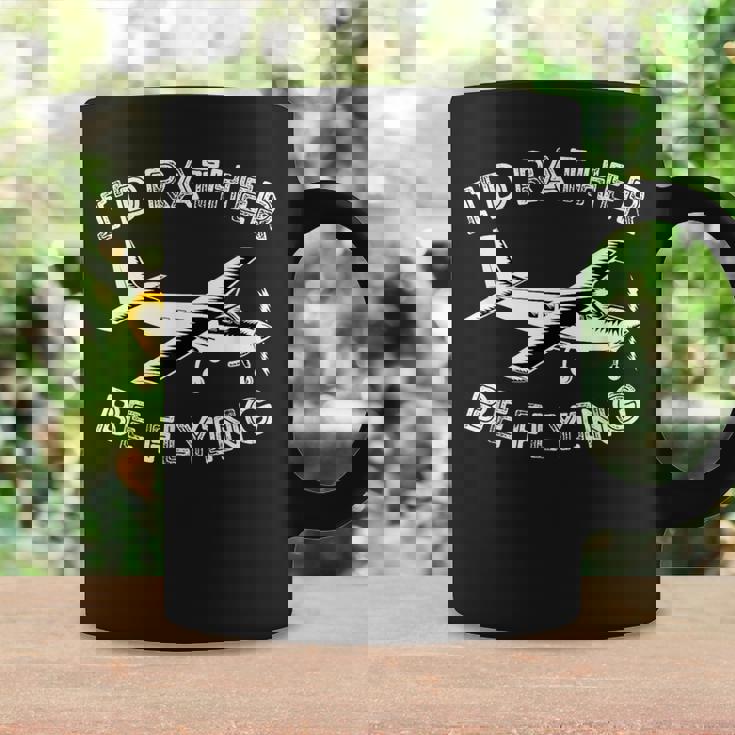 I'd Rather Be Flying Pilot & Aviation Airplane Graphic Print Coffee Mug ...