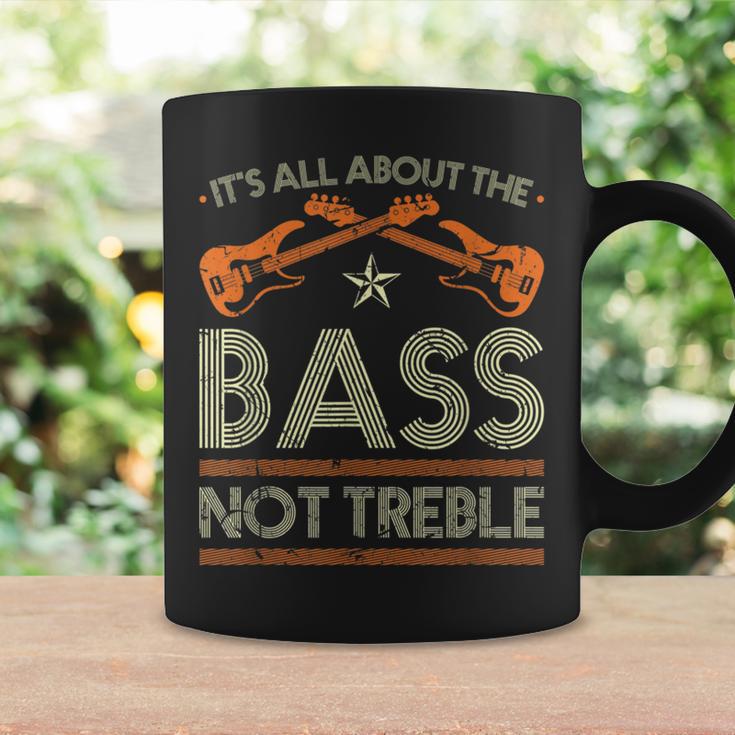 Its All About The Bass Retro Bass Player Bassist Graphic Print Coffee ...