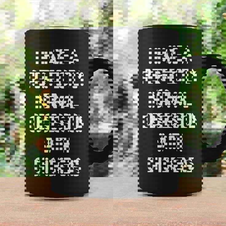 Perfectly Normal Obsession With Chickens Jokes Graphic Print Coffee Mug ...