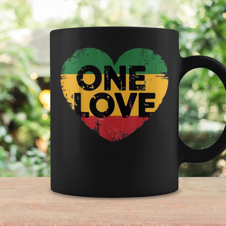 Reggae Heart One Love Rasta Reggae Music Rastafarian Jamaica Coffee Mug ...
