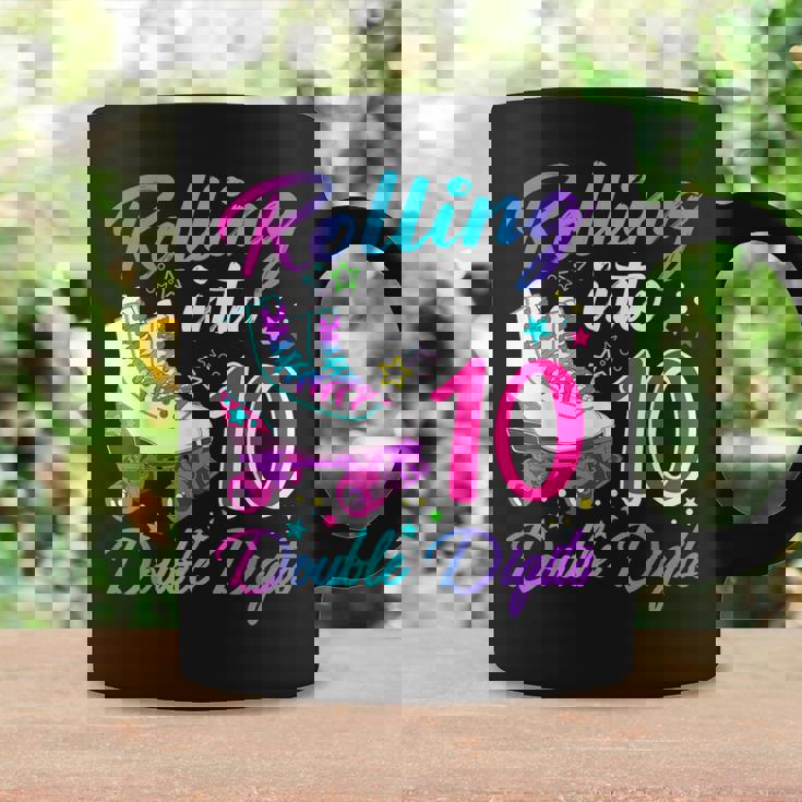 Rolling Into 10 Double Digits Roller Skates 10Th Birthday Coffee Mug ...