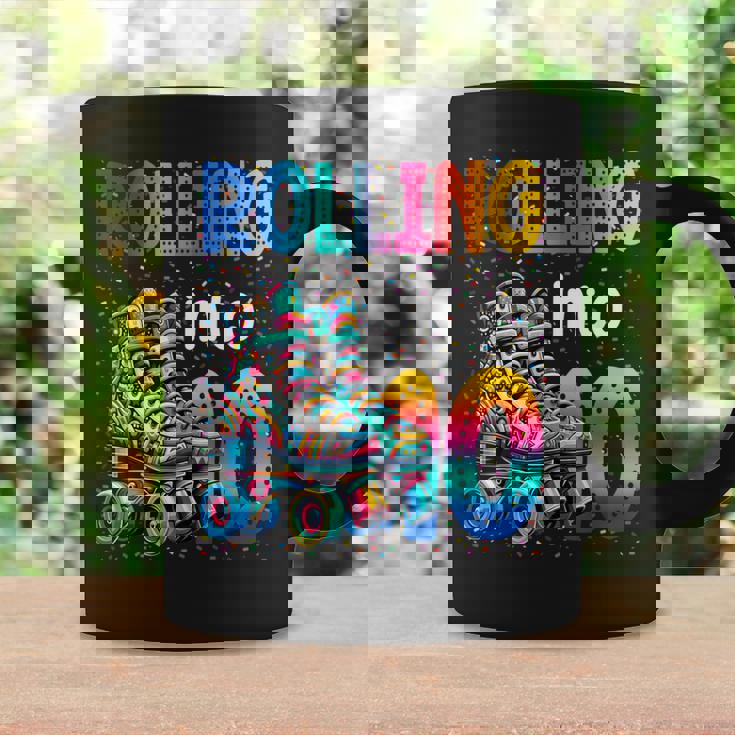 Rolling Into 10 Years Old Roller Skating 10th Birthday Kids Graphic ...