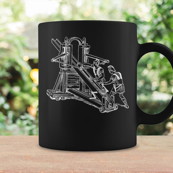 Roman Soldiers Firing Catapult War Technology T-Shirt Graphic Print ...