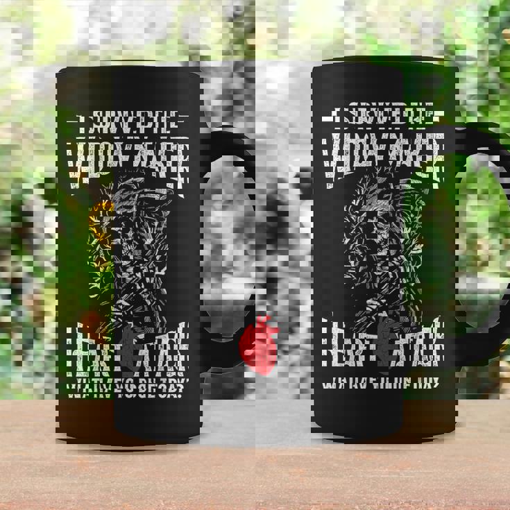 I Survived The Widow Maker Heart Attack Heart Disease Graphic Print ...